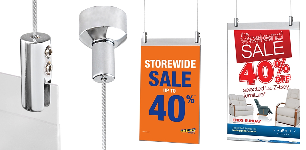 Hanging Cable Signs ¦ Slimline Warehouse