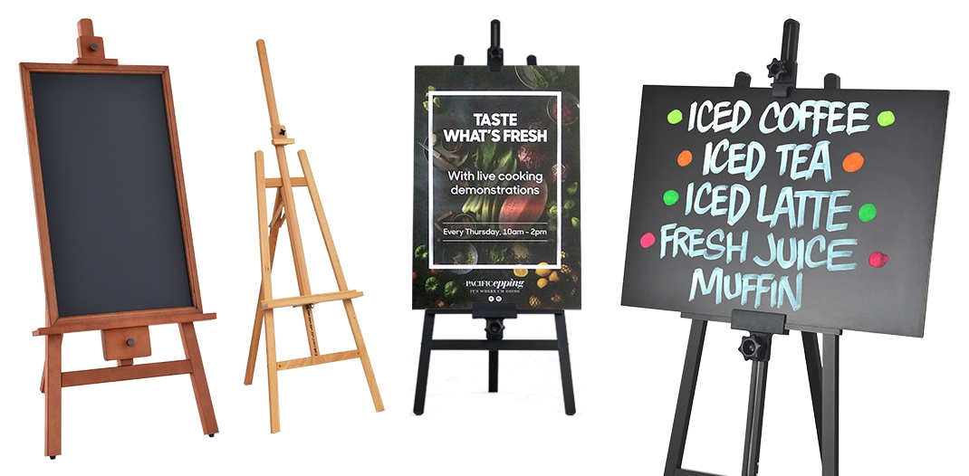 Blackboard Easels Include a Markerboard for Messages!