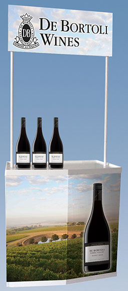 Exhibition Counters in many styles - Portable Pop-ups w/Custom Printing