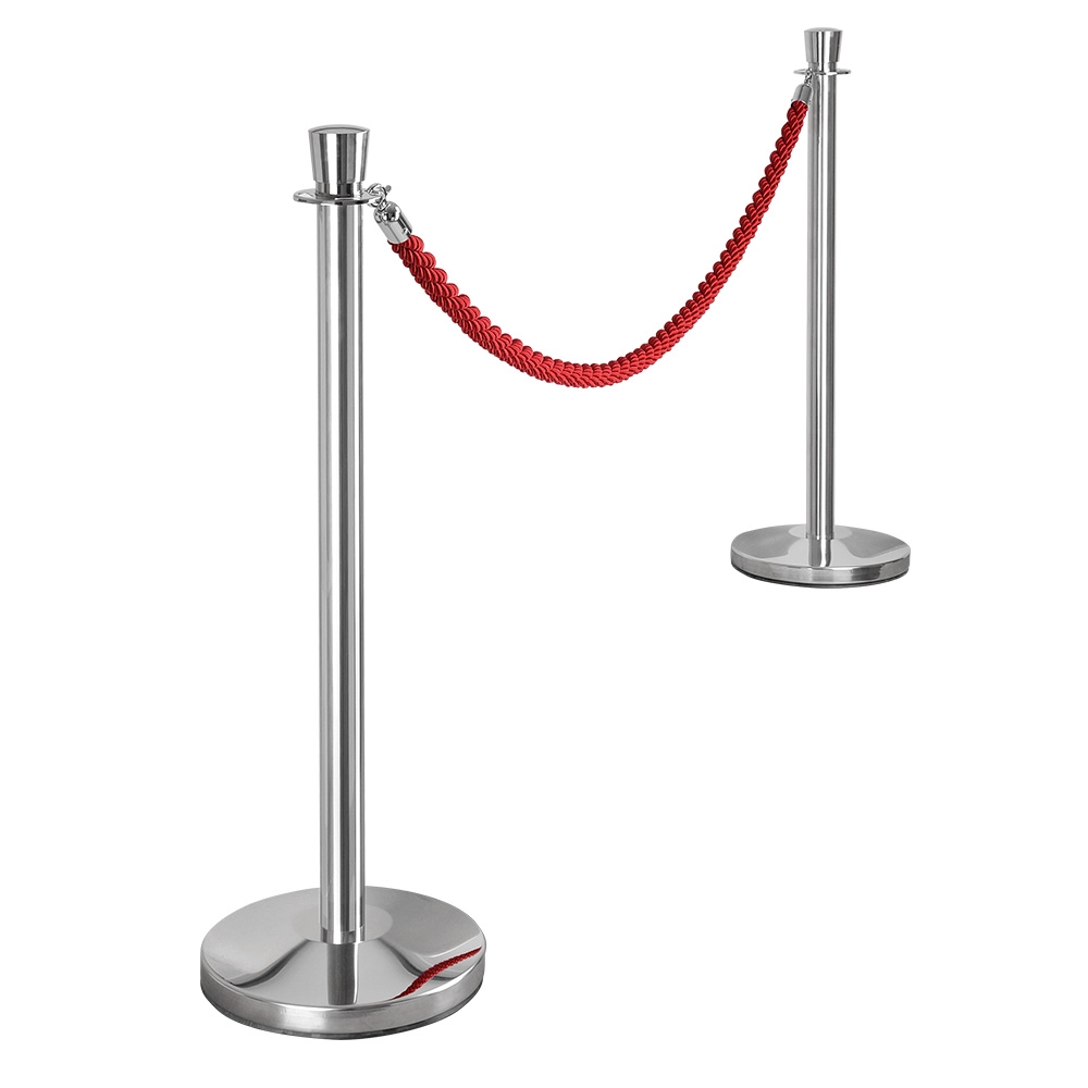These Red Carpet Ropes Have a Braided Design. The Rope Bollard has ...