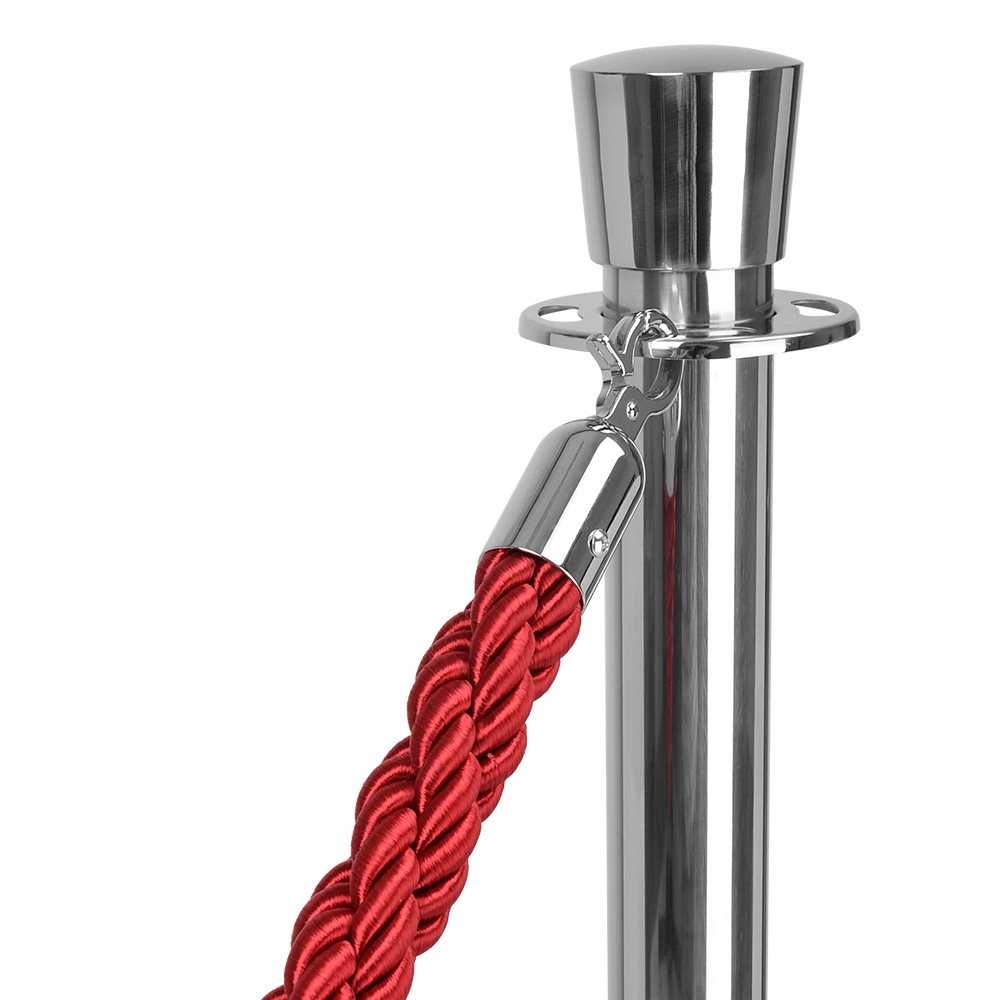 These Red Carpet Ropes Have a Braided Design. The Rope Bollard has ...
