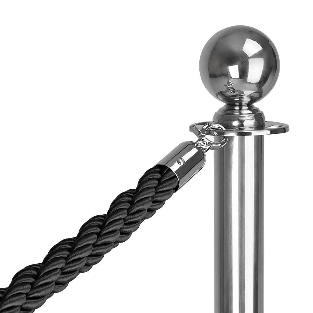 The Rope Stand has Silver Ends that Attach to Stanchions with Hooks ...