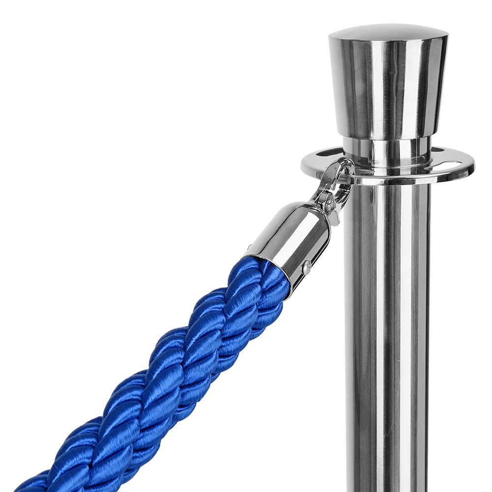 This Rope Post Features Silver Ends with Hooks for Attaching to a Post ...