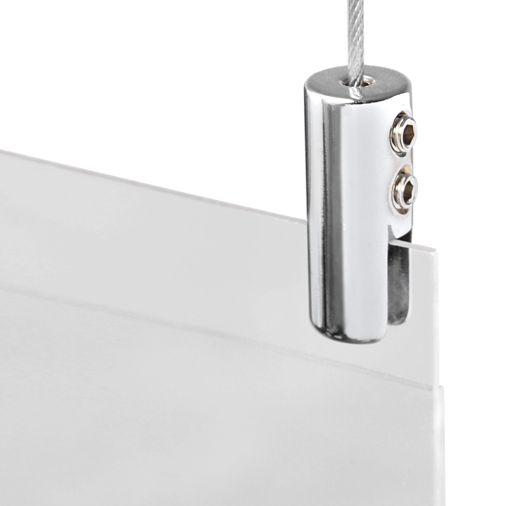 Double sided A4 poster holder on Cables. Buy NOW!