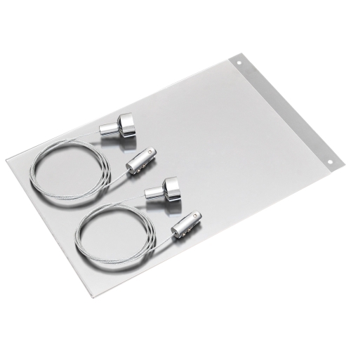 Double sided A4 poster holder on Cables. Buy NOW!