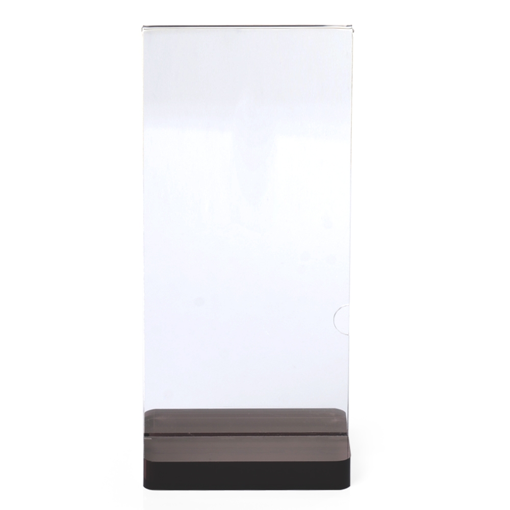 DL Acrylic Counter Top Menu Holder – Double Sided, Square Base