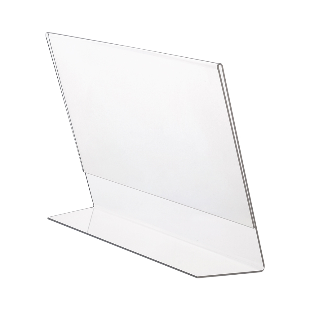 Acrylic POS Sign Holder – Slanted A5 Portrait Counter Top Sign Holder