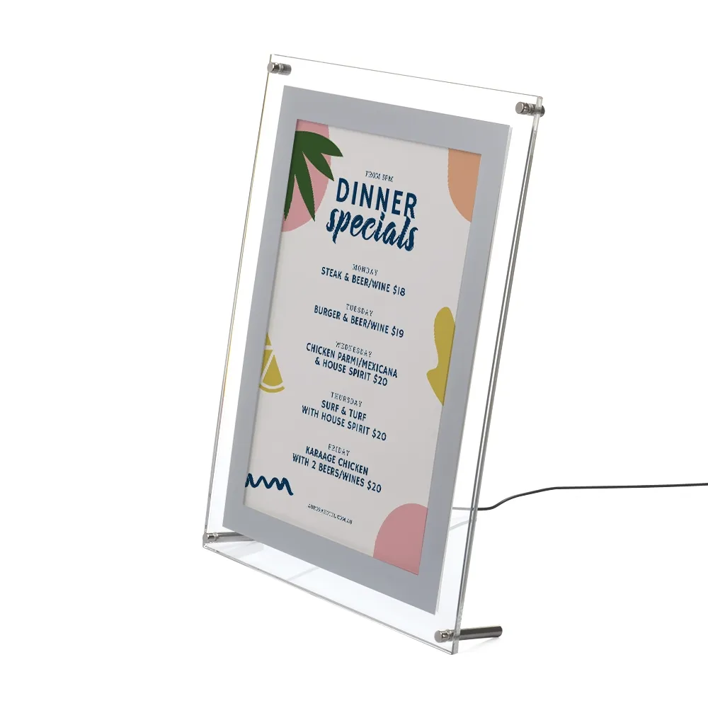 A4 Silver Snap Frames - Wall or Countertop - Ships Same Day!