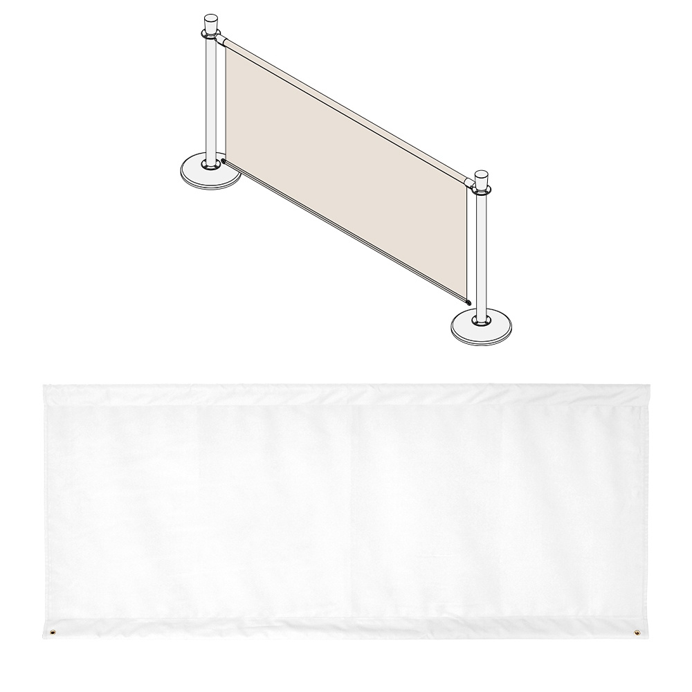 White Breeze Banner – Woven Nylon – Ships Same Day!