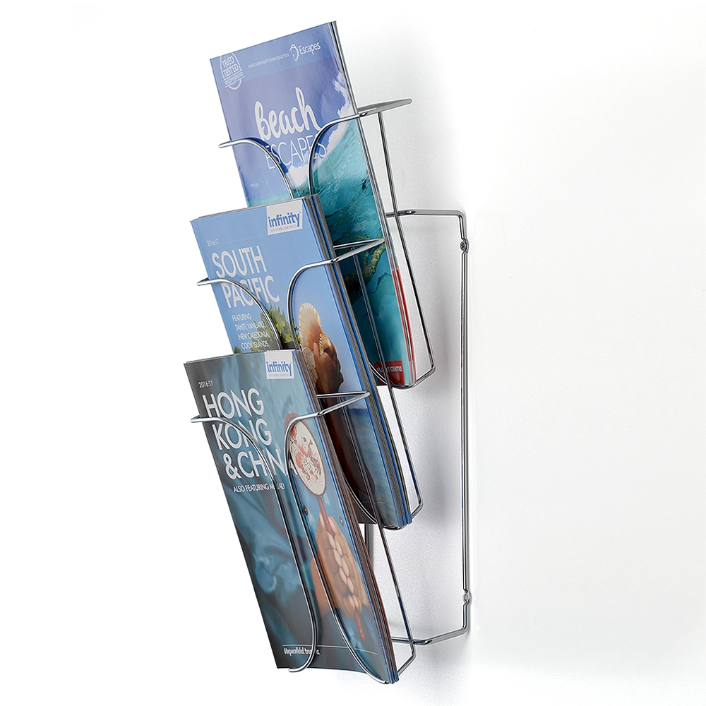 This Magazine Holder has 3 Angled Pockets for Displaying Items in your ...