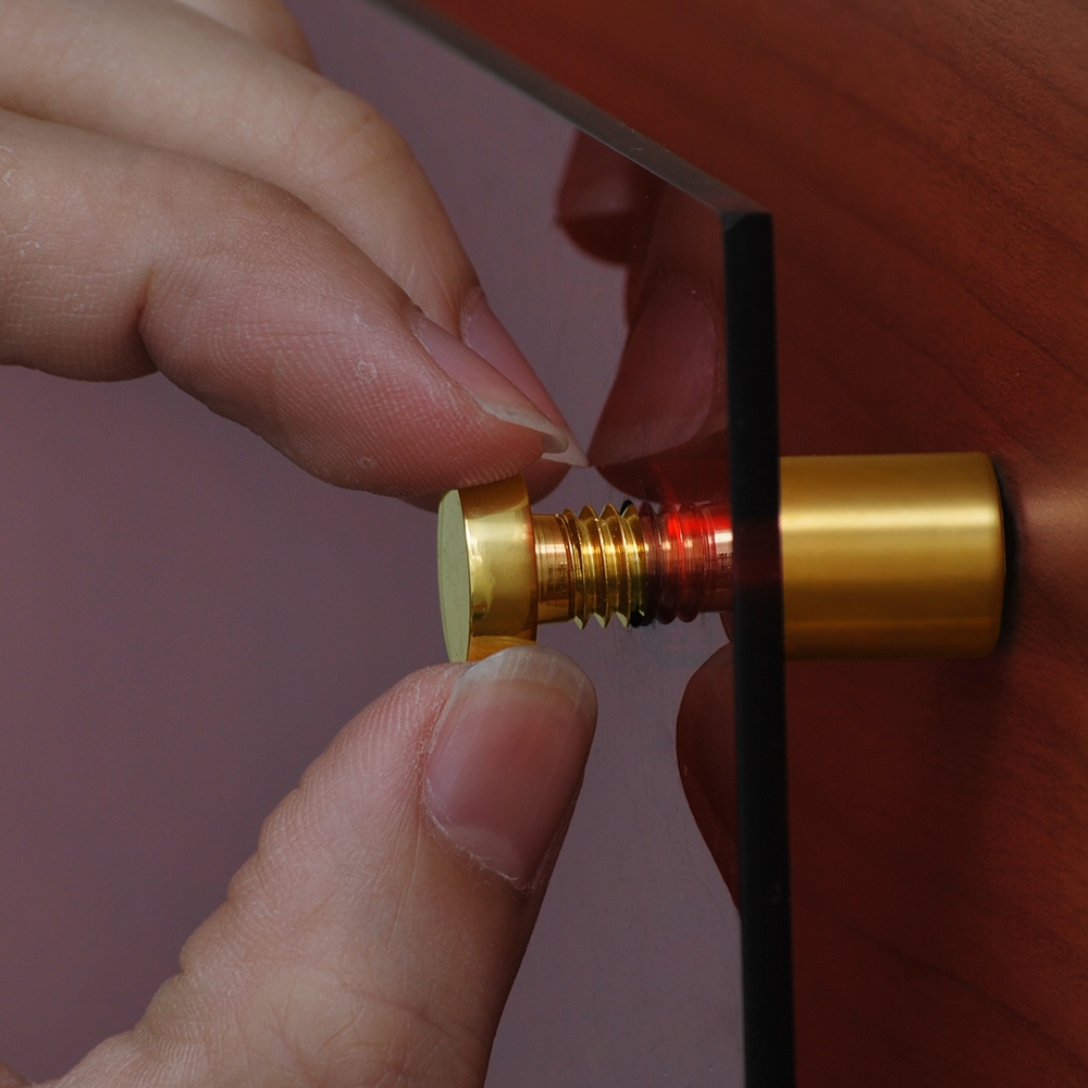 The Brass Display is a Through Stand Off for Signage up to 10mm Thick.