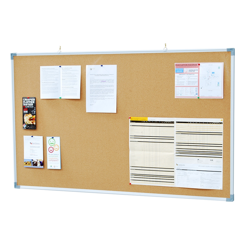The Bulletin Boards Use Self-Healing Cork with an Aluminium Frame.