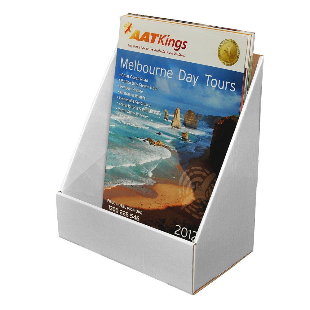The Counter Display is an Inexpensive Cardboard Magazine Holder!