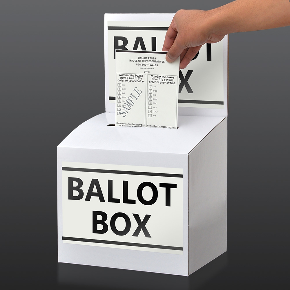 A Cardboard Ballot Box is an Inexpensive Way of Holding Contests!
