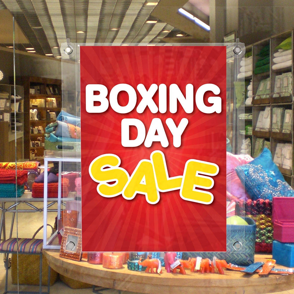 This Shop Window Display Uses (4) Suction Cups!