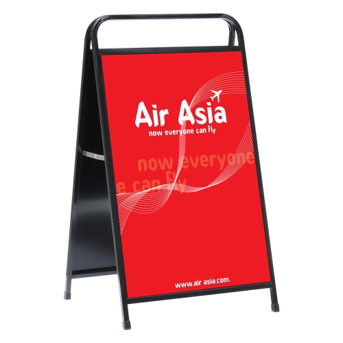 This Footpath Sign has Printed Custom Graphics to Gain Attention!