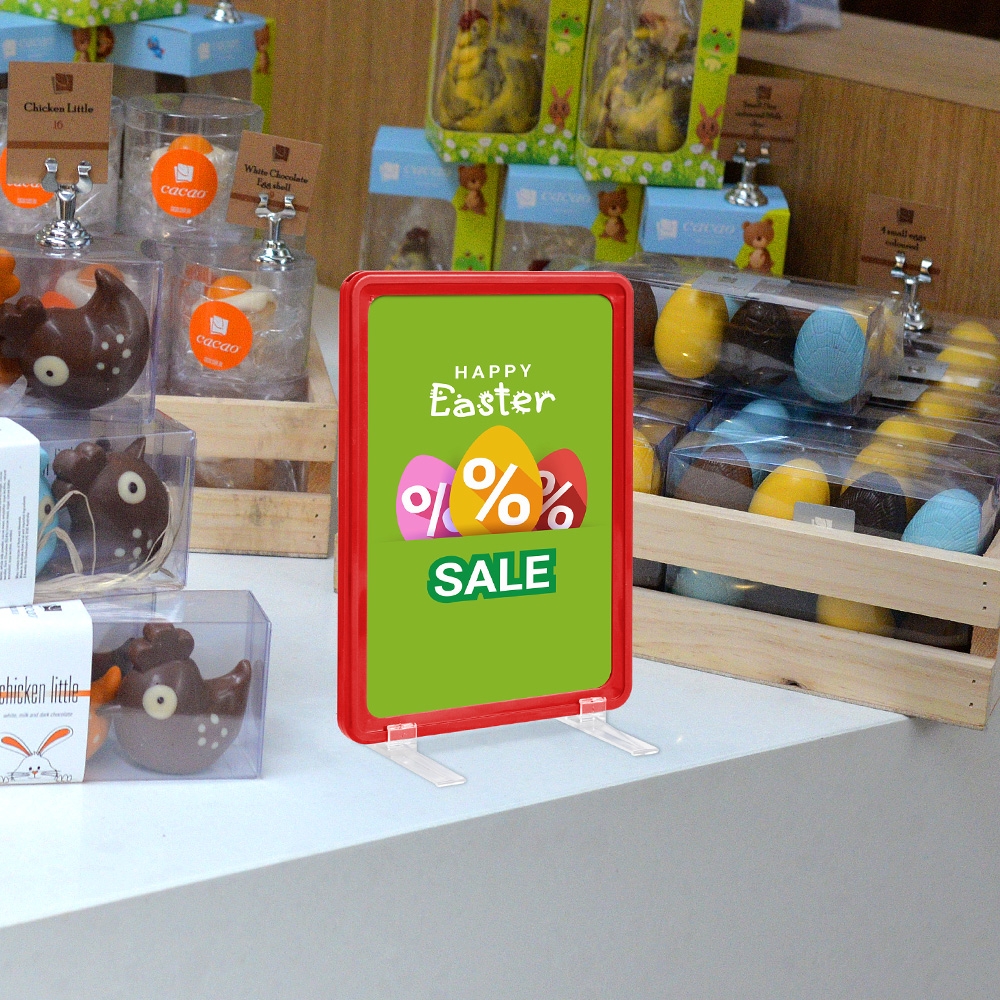 Signage in Red A5 for Retail Promotions and Pricing