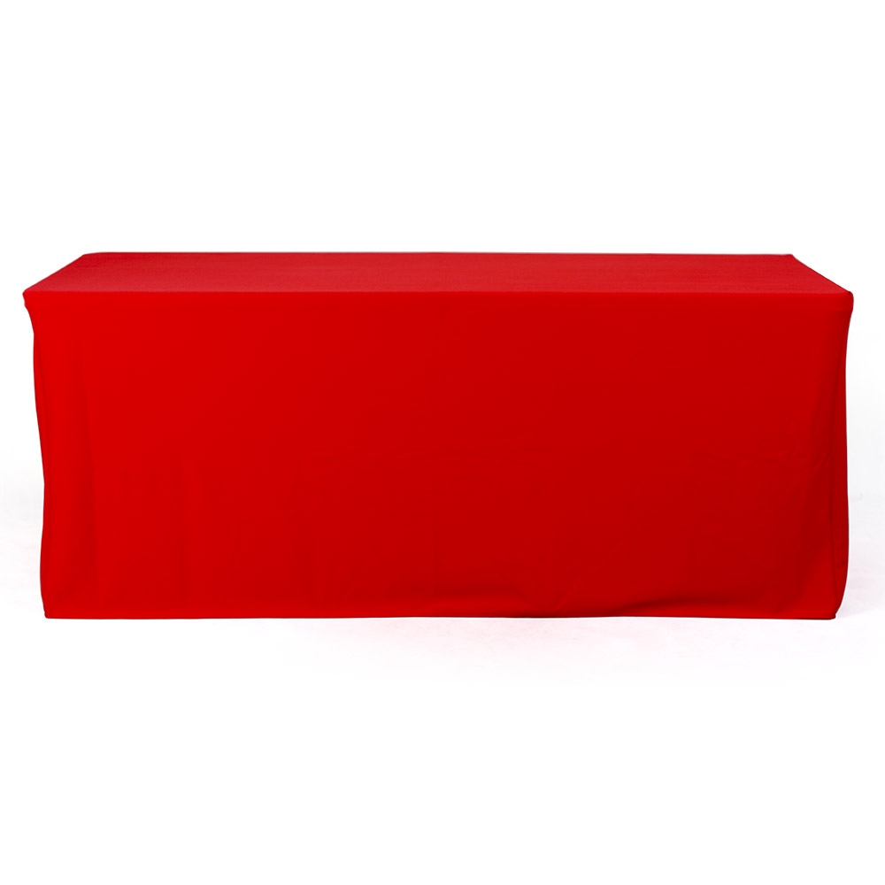Display Table Cloths – 3-Sided Red for 6 ft Table