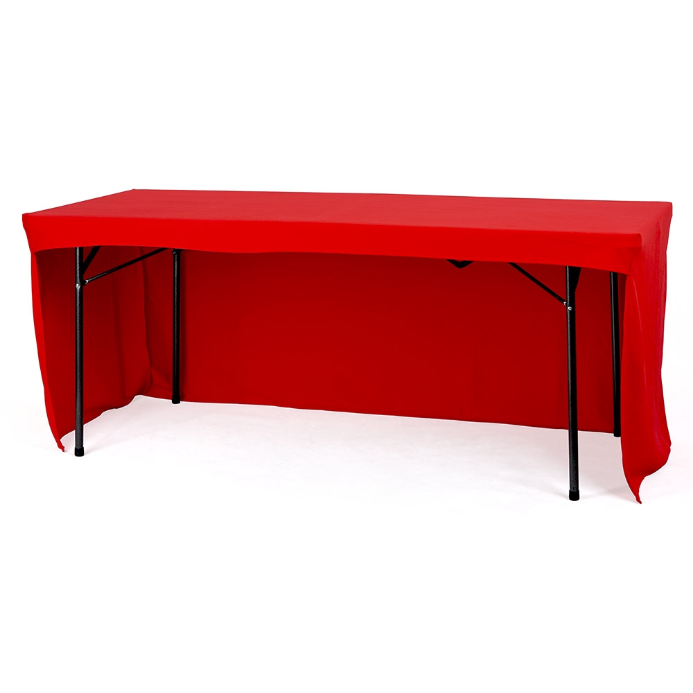 Display Table Cloths – 3-Sided Red for 6 ft Table