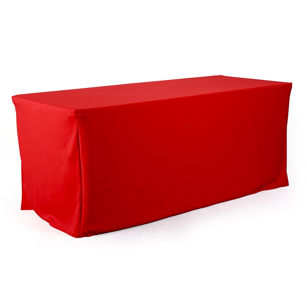 Display Table Cloths – 3-Sided Red for 6 ft Table