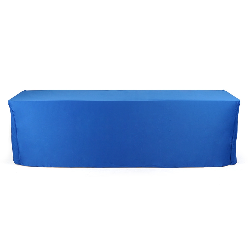 Table Drapes – 3-Sided Blue for 8 ft Table – Ships Today