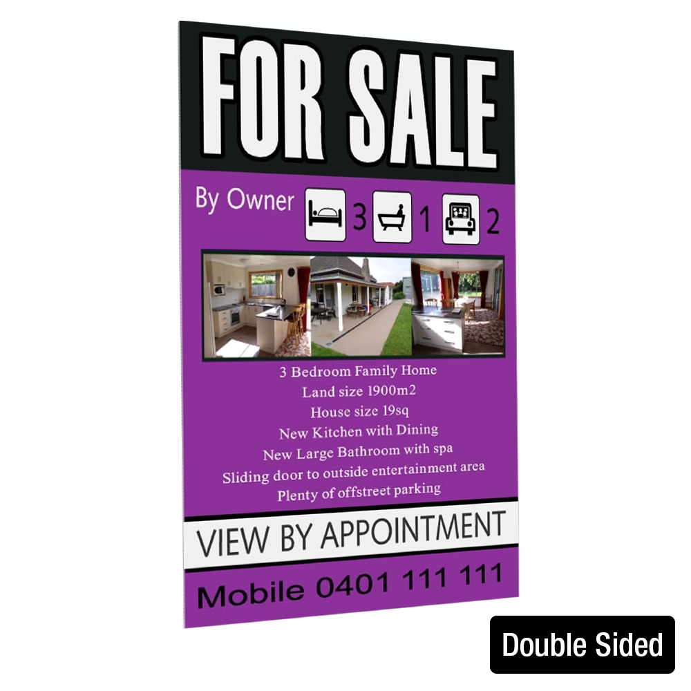 Double-Sided Poster Corflute Full-Colour Digital Printing