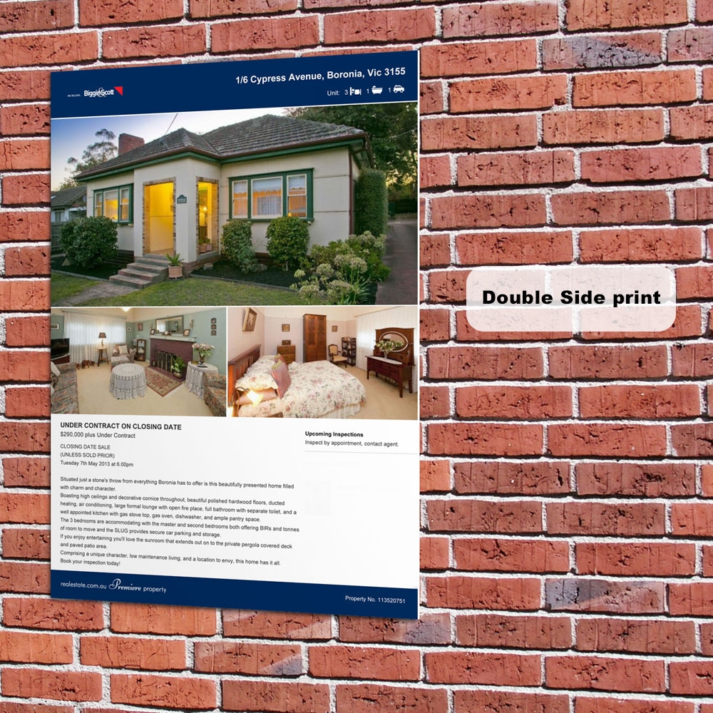 Double-Sided Poster Corflute Full-Colour Digital Printing