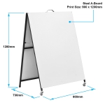 This Large A Frame has Castors to Easily Move Unit Between Areas!