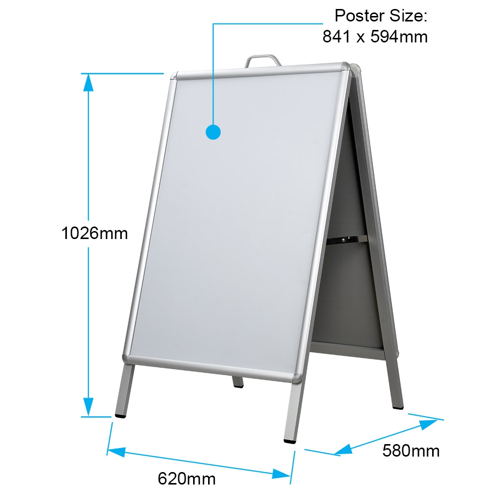 This A Frame displays an A1 Graphic to Promote Sales!