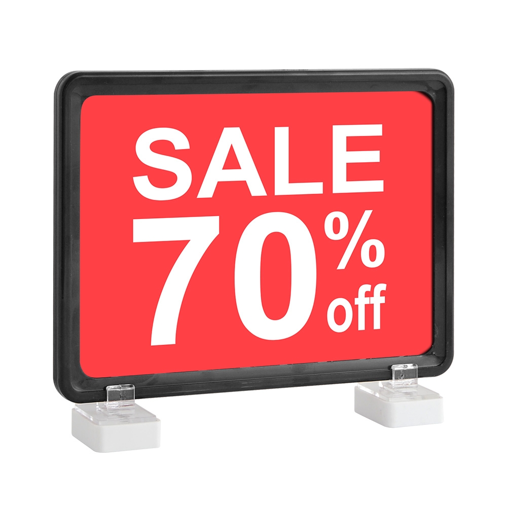 A5 Pricing Sign with Magnetic Holders and Black Frame