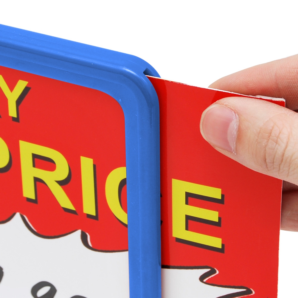 Blue Magnetic Sign A5 for In-store Retail Marketing