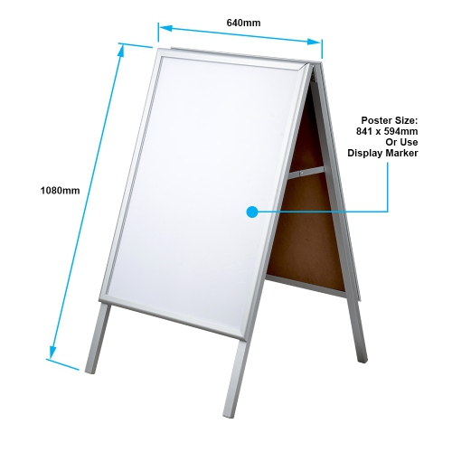 The Pavement Displays Hold an A1 Standard Sized Graphic!