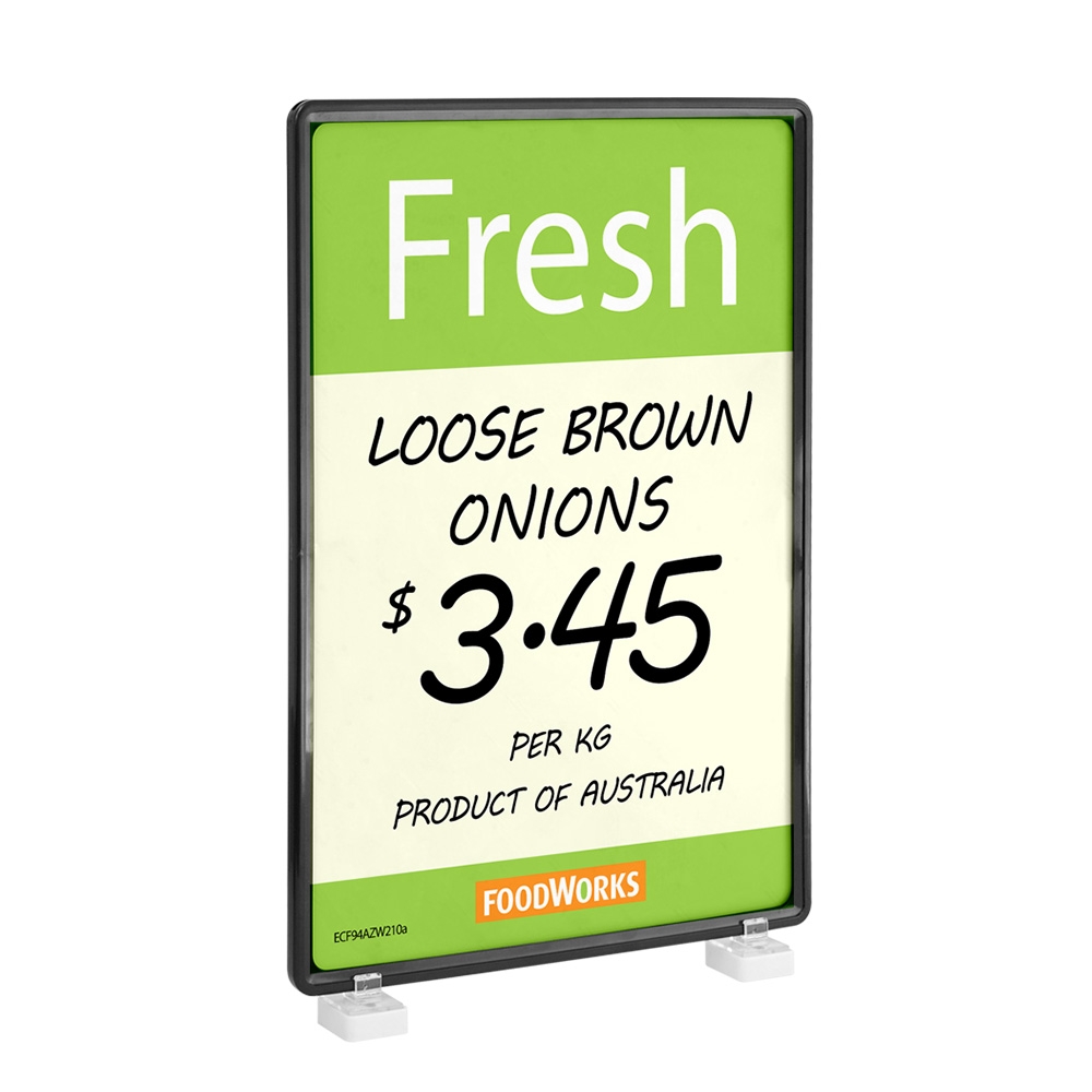 Black Magnetic Sign Holder for Retail Stores A3 Size