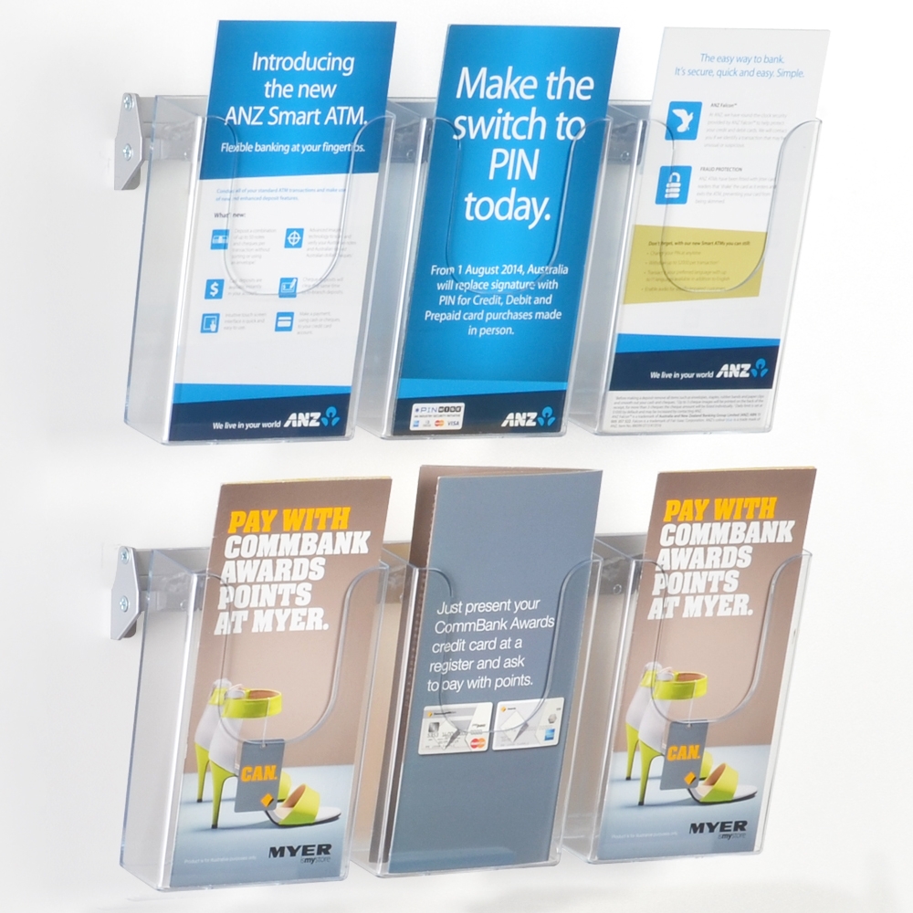 These Wall Mounted Brochure Holders Use Acrylic Pockets to Display ...