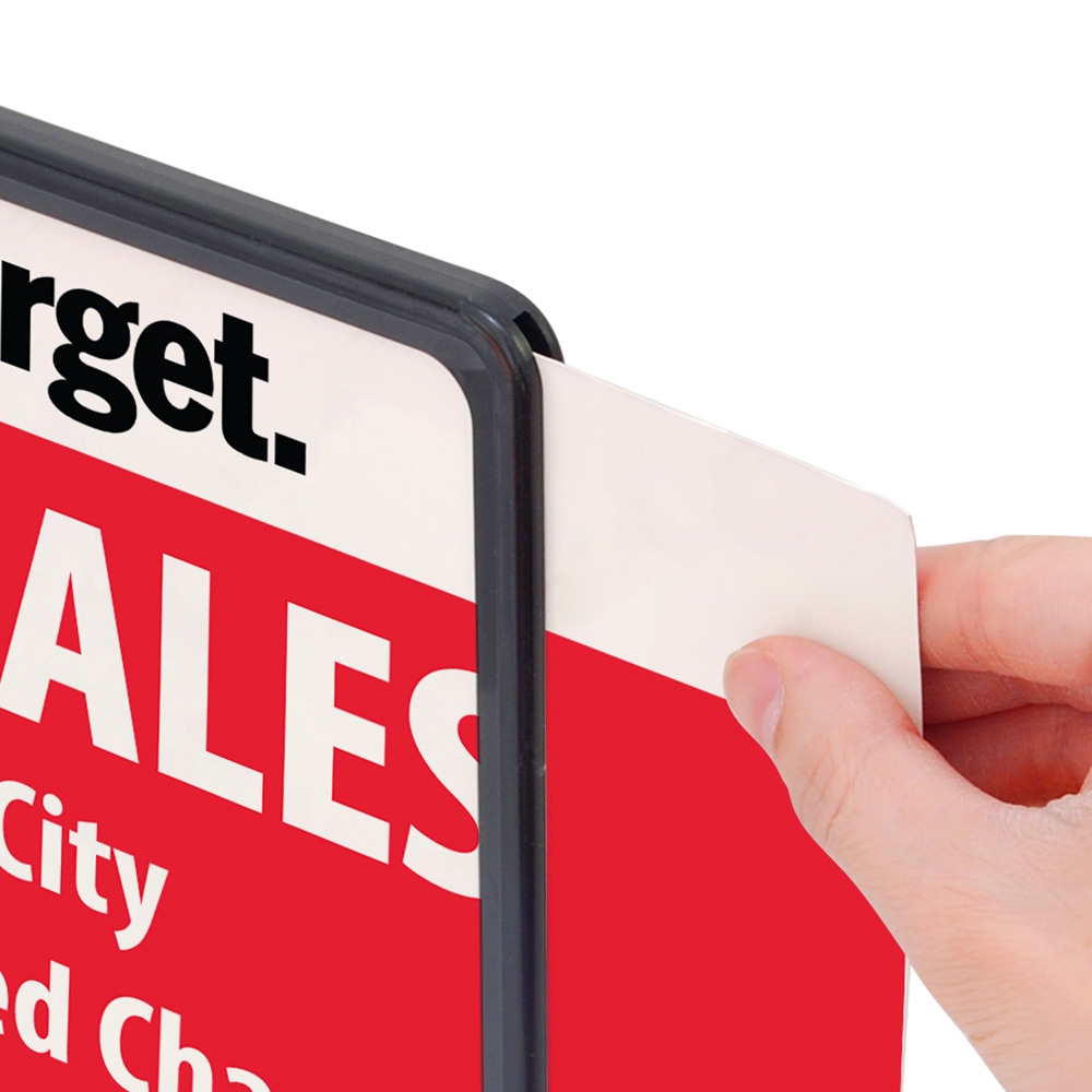 A4 Retail Price Sign with Plastic Feet and Black Frame