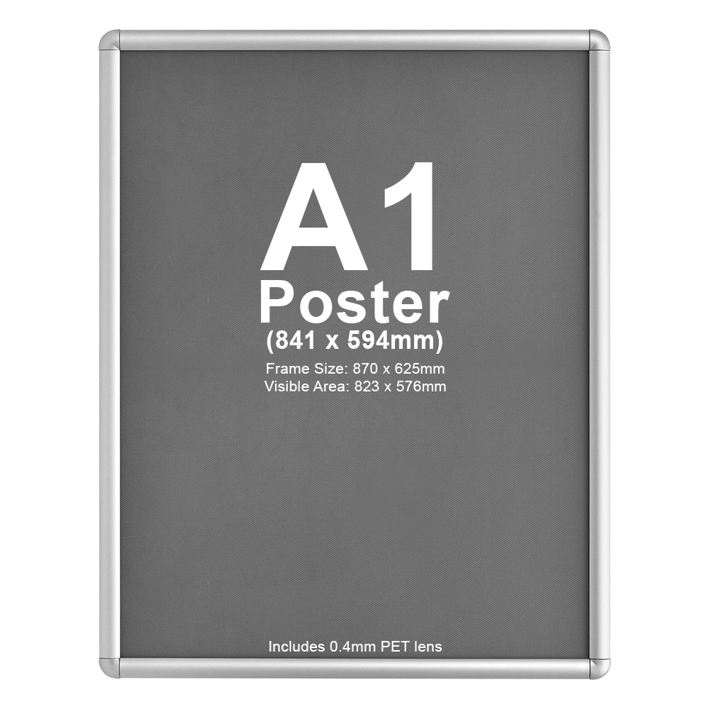 This A1 Picture Frame uses a Snapframe for Easy Graphic Changes!