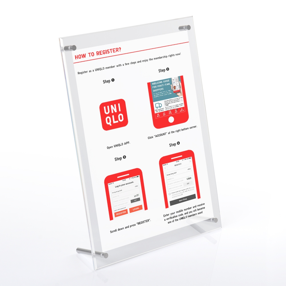This Acrylic Retail Display Holds Graphics in Place to Easily be Seen!