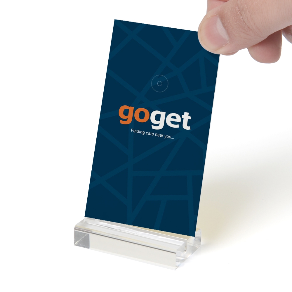 An Acrylic Frame is Perfect for Retail Counter Use!