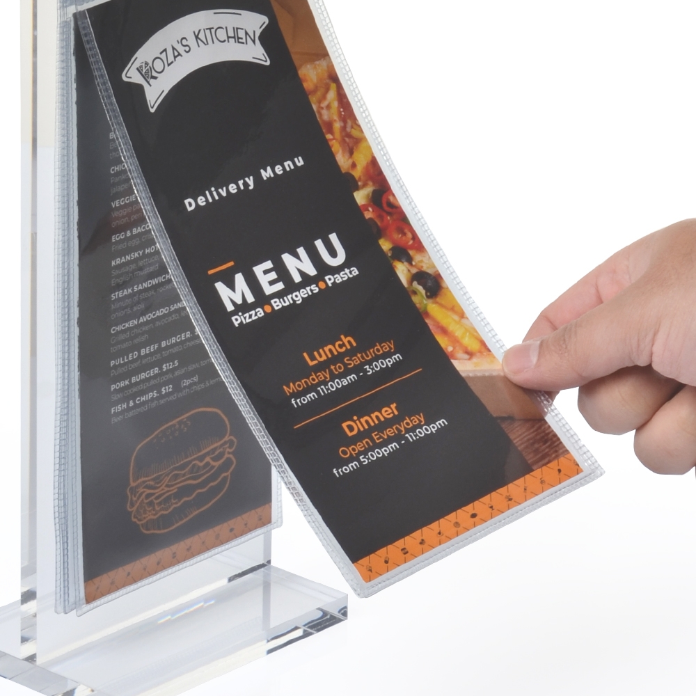 DL Vinyl Pockets for Menu Roll – Set of 10 – Ships Today!