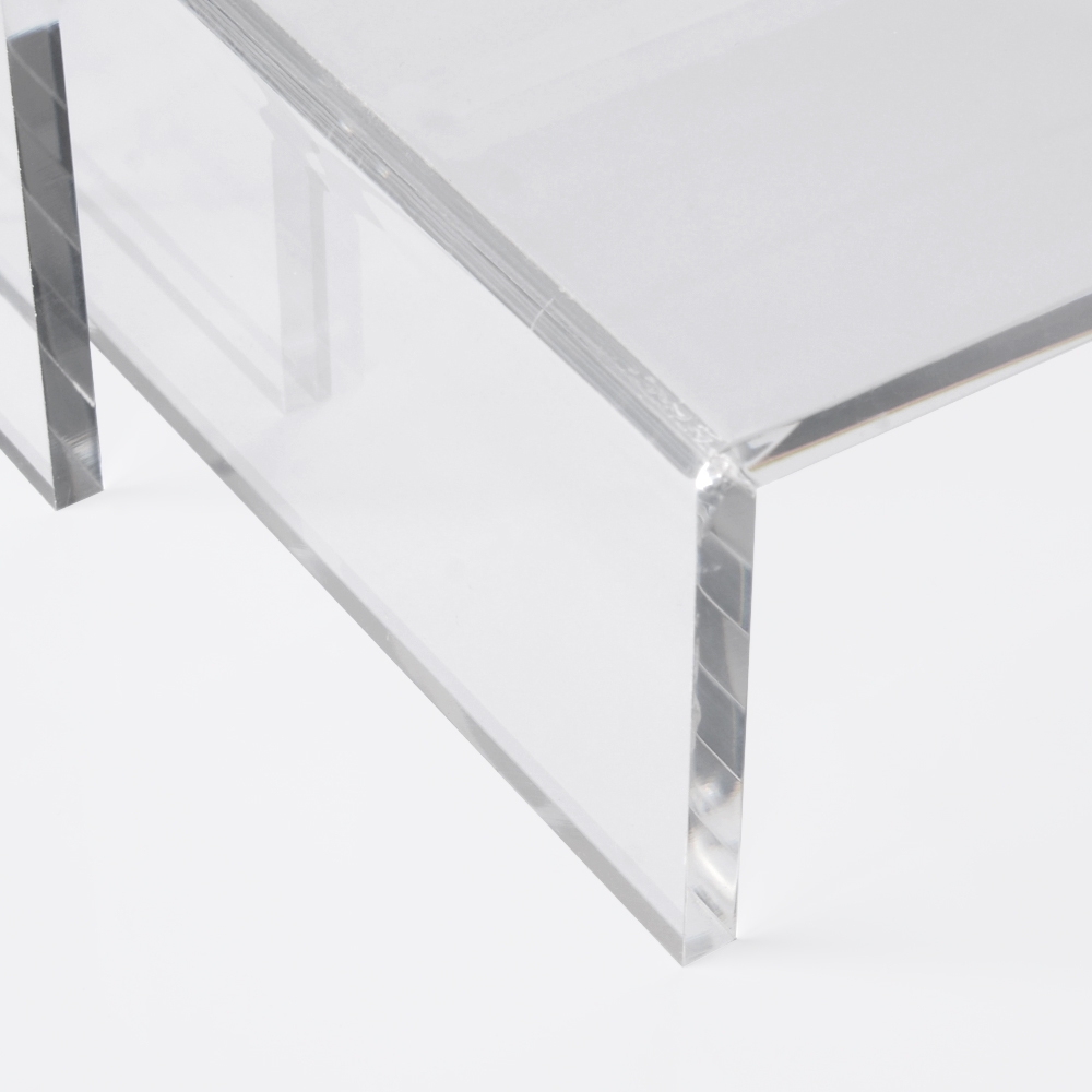 A Clear Acrylic Riser uses Bent 5mm Thick Plastic to Create Stands!