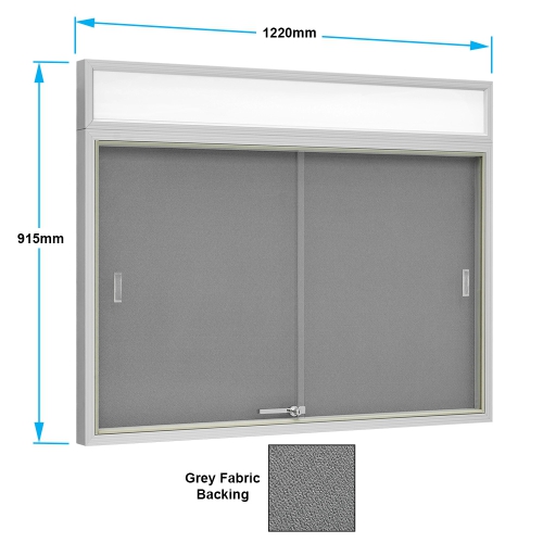 Tackboards – Lockable, Grey Fabric ¦ Slimline Warehouse