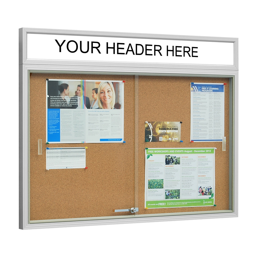 Sliding Door Pinboard with Header ¦ Slimline Warehouse