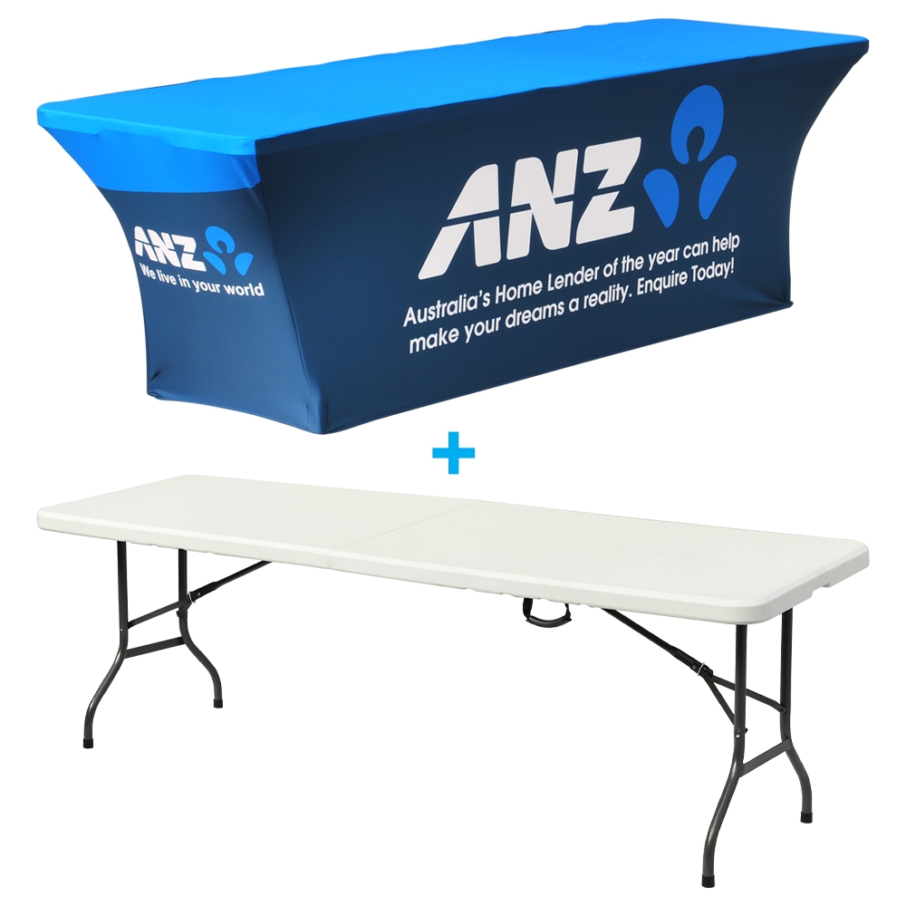Table Coverings w/ 8 ft Table – Custom Print Graphics