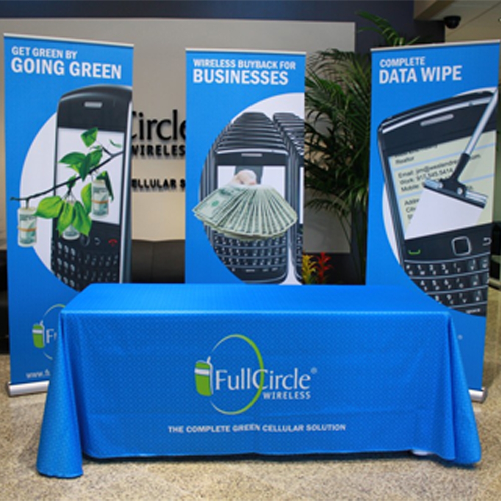 Expo Tablecloth w/ 6 ft Table – Full Colour Custom Print