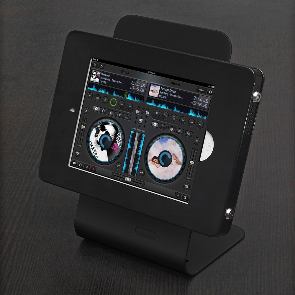 This Secure Tablet Mount has a Stylish Black Finish!