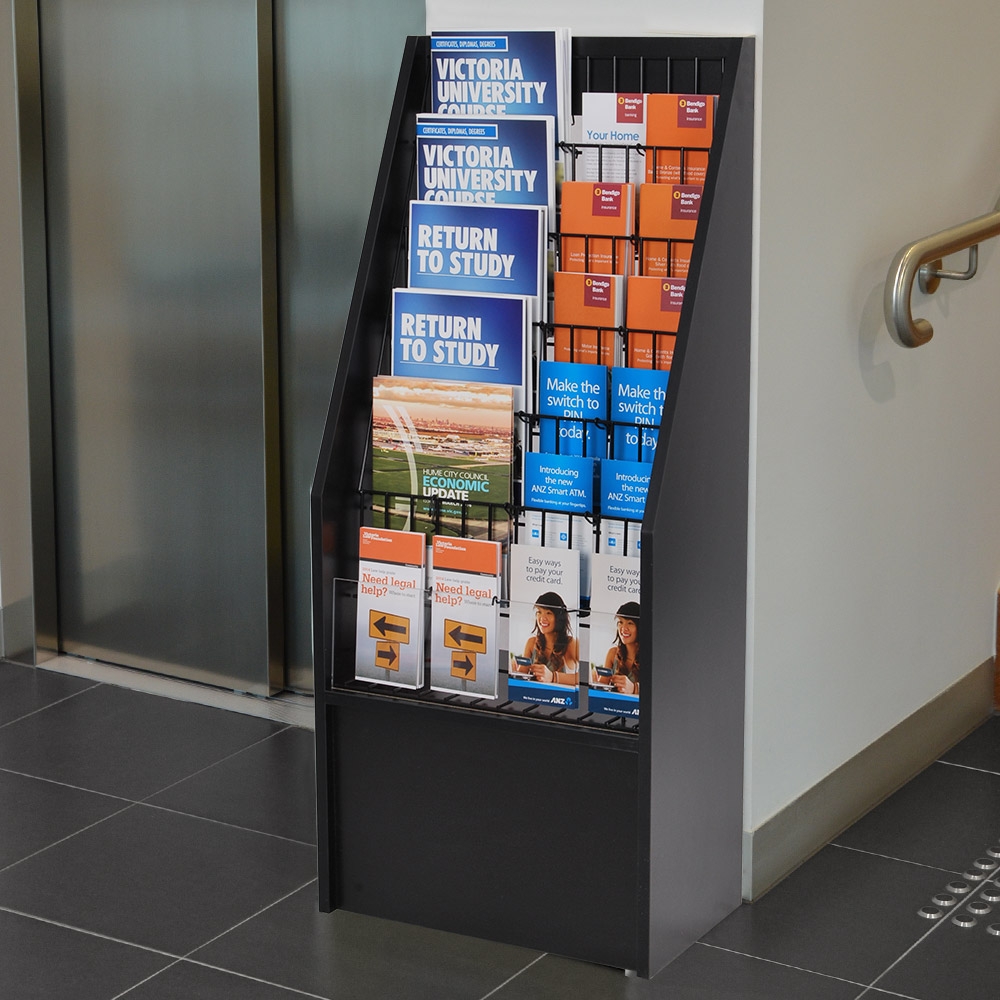 Literature Display Systems are Tiered for Brochures!