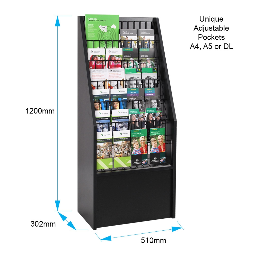 Literature Display Systems are Tiered for Brochures!