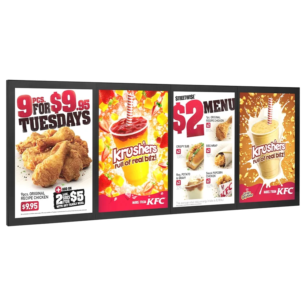 Wall Mounted Menu Boards use LEDs to Light Up Display!