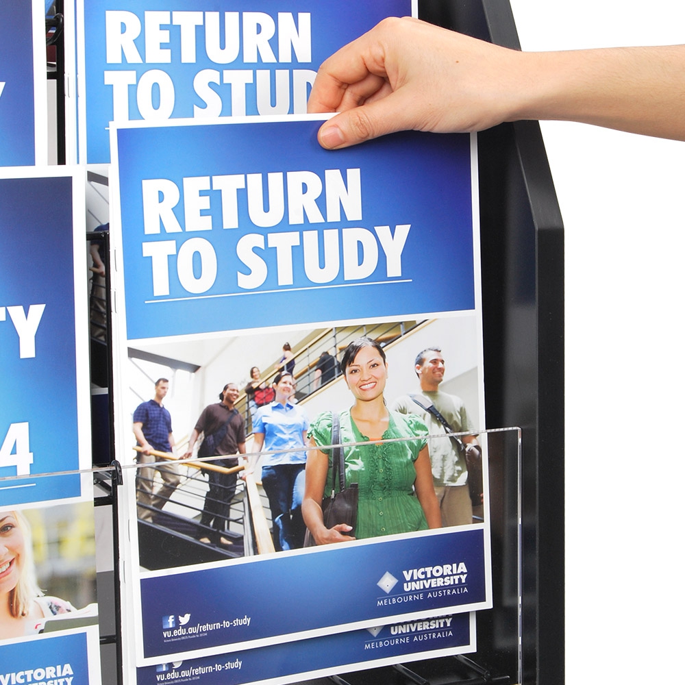 Wood Brochure Holders Combine for Many Pamphlets!