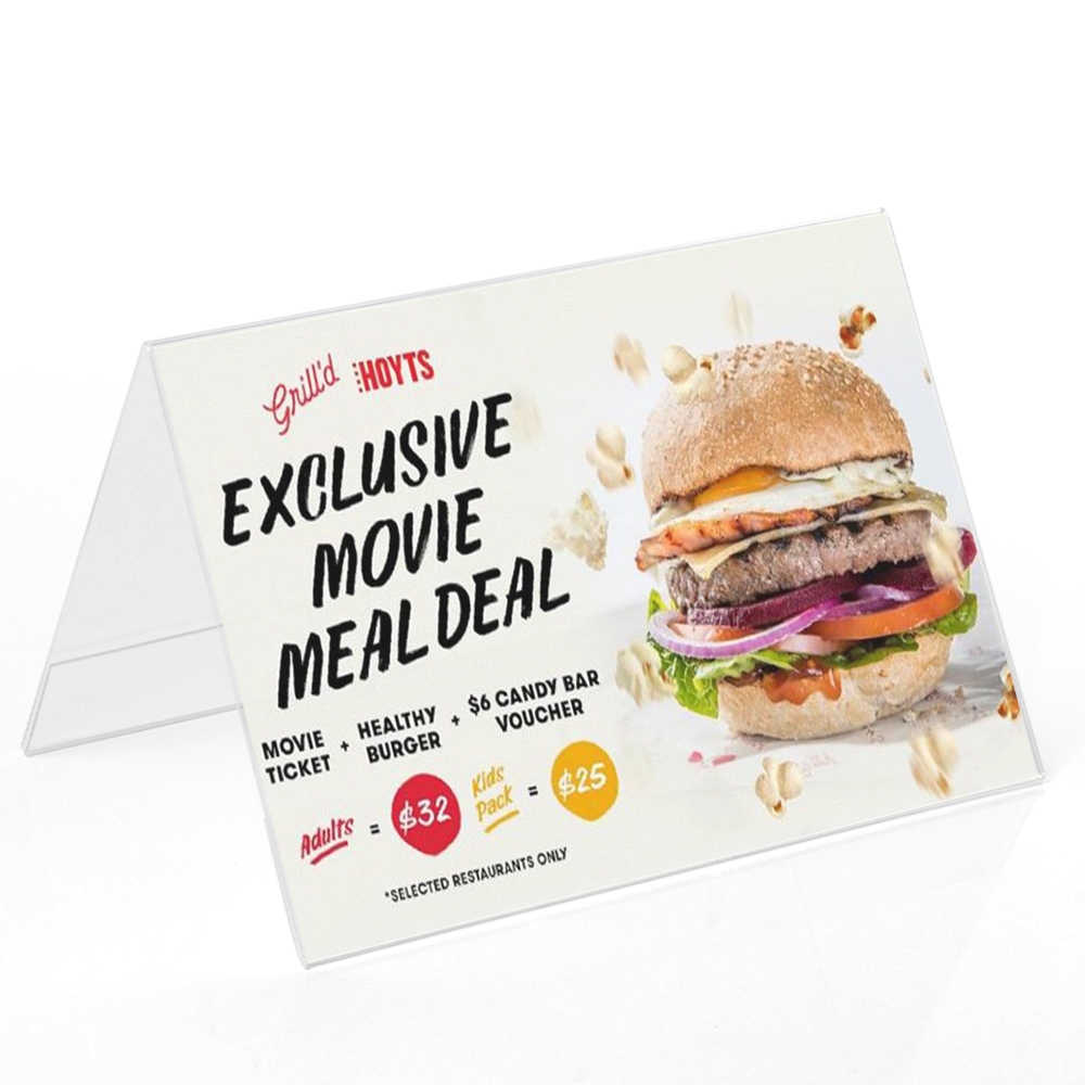 A4 Menu Holders Use a Slide-In Design for Easy Changes!